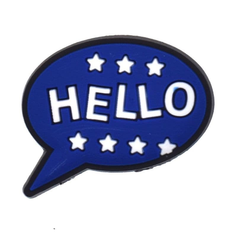 Hello Speech Bubble Shoe Charm