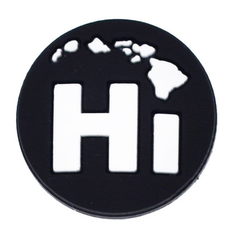 Hi World Black Shoe Charm