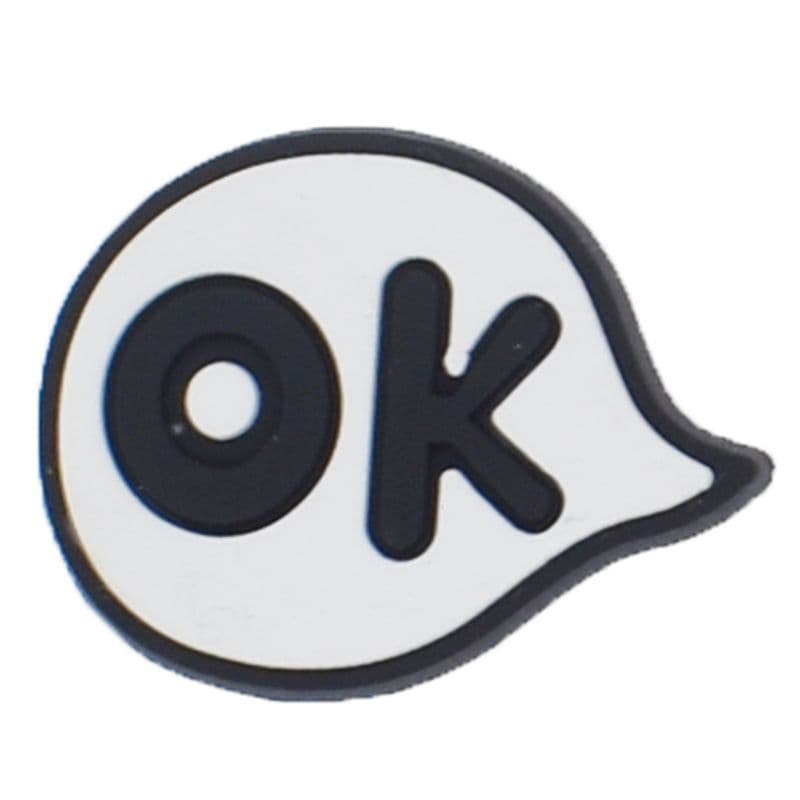 Ok Speech Bubble Shoe Charm