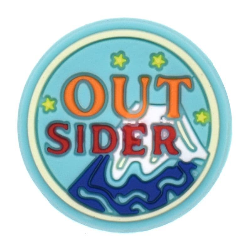 Out Sider Sign Badge Shoe Charm