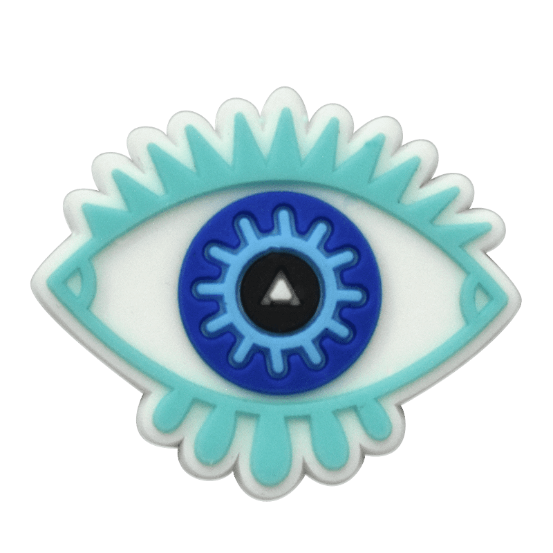 Oval Sky/Blue Evil Eye Shoe Charm