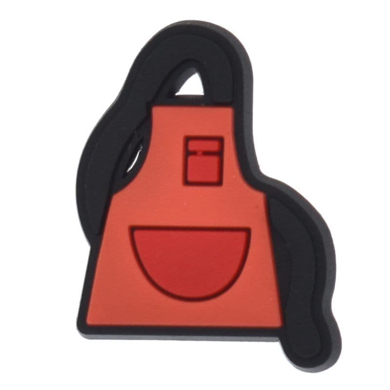 Red Apron Cooking Shoe Charm