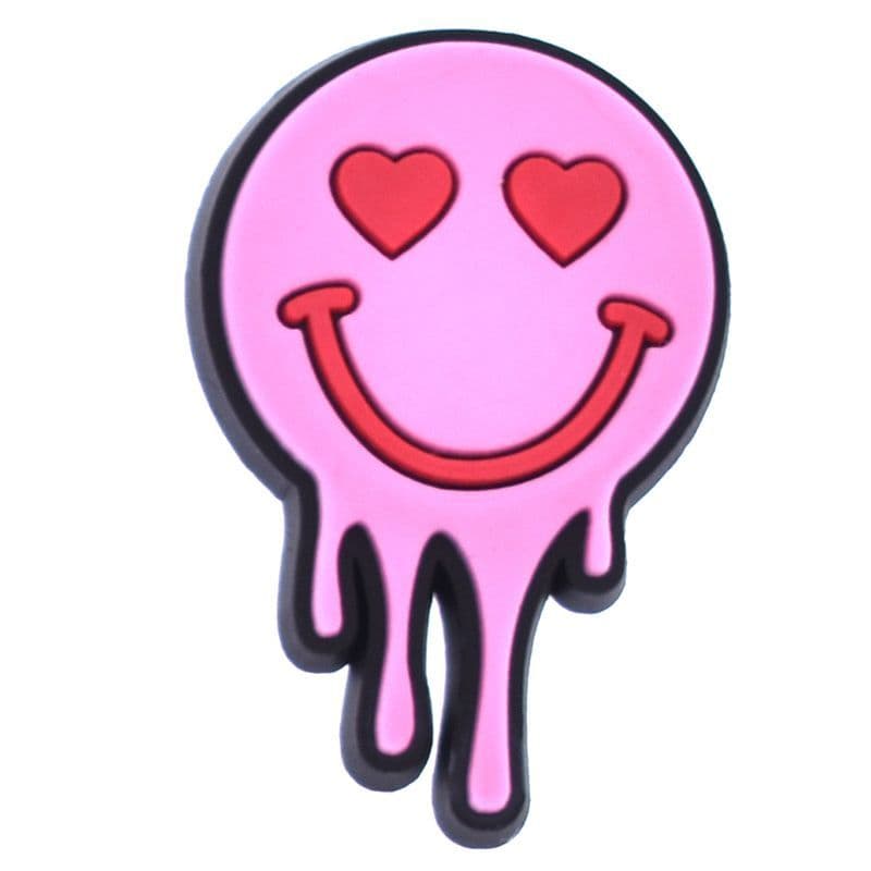 Smiley Love Eyes Pinkmelting Face Dripping Emoji Emoji Shoe Charm