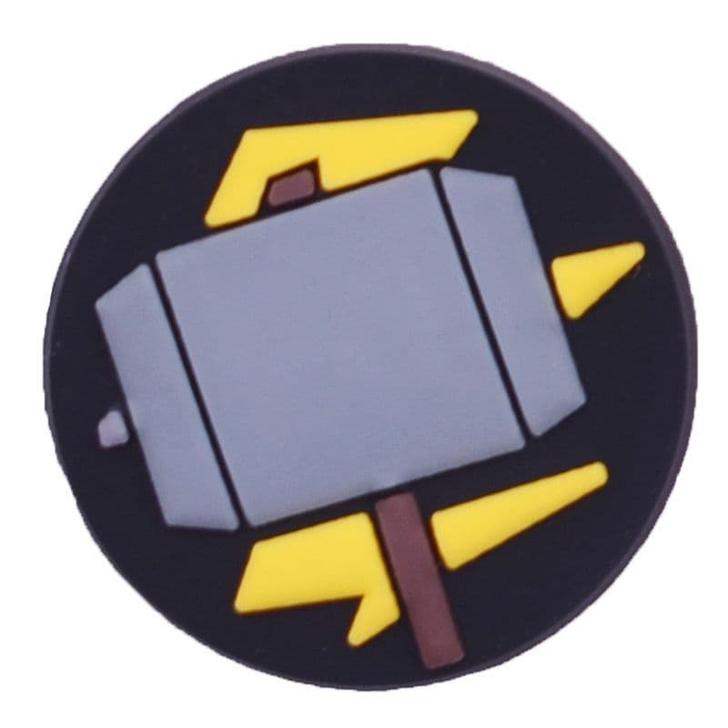 Thor S Hammer Shield Badge Logo Shoe Charm