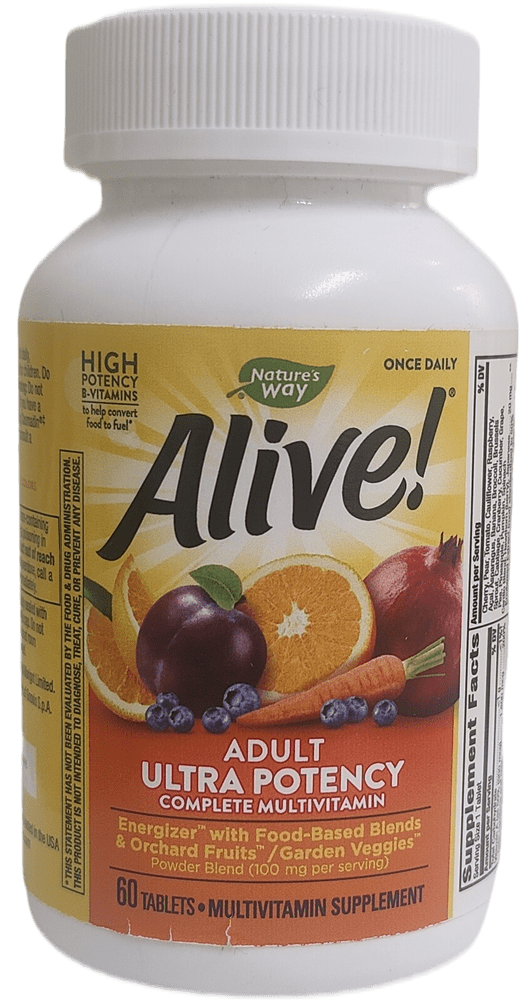 Alive Ultra Potency Complete Multivitamin 60 Tablets / Once daliy