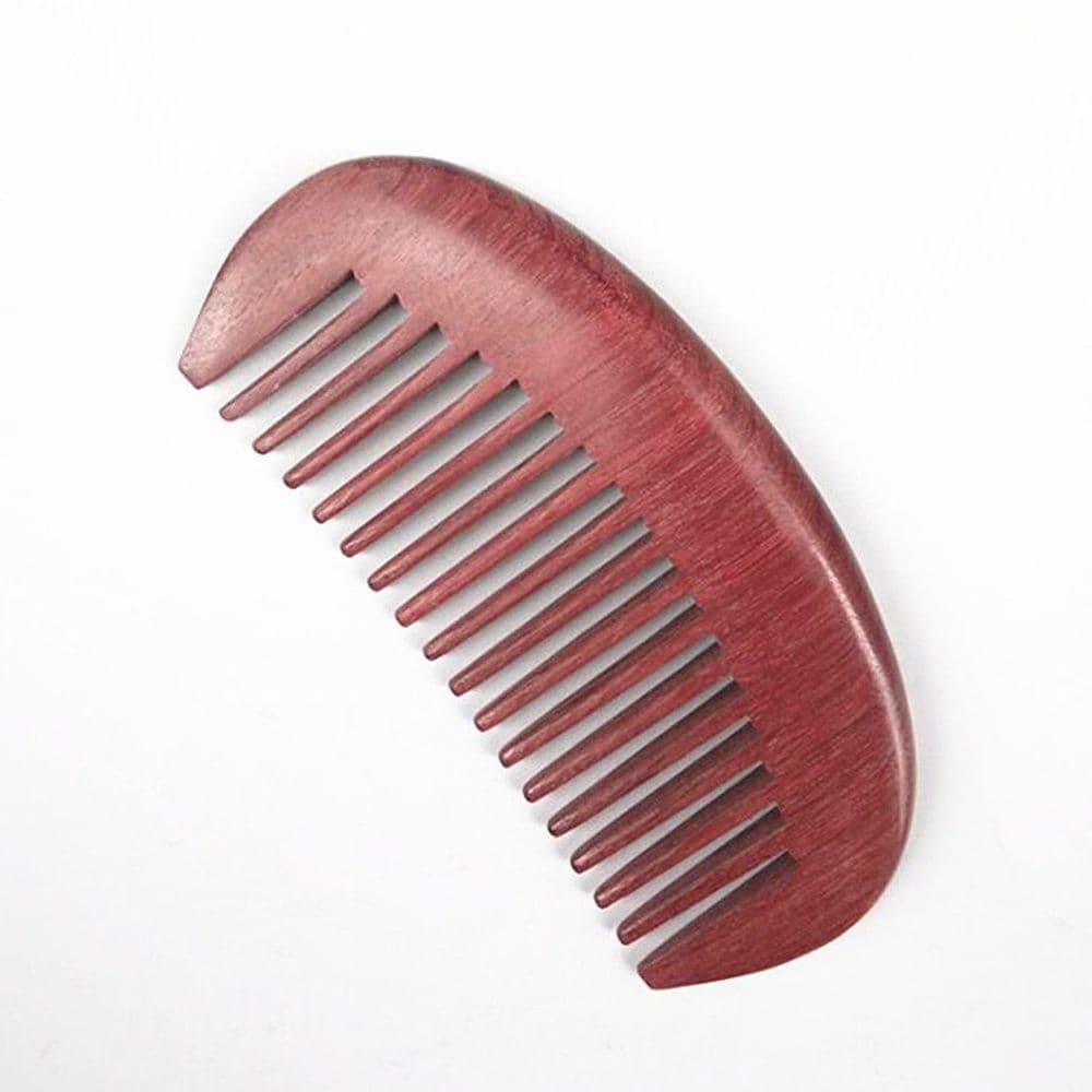 Handcraft Purpleheart Wood Violetwood Moon Shape Comb Gift 12 5 cm