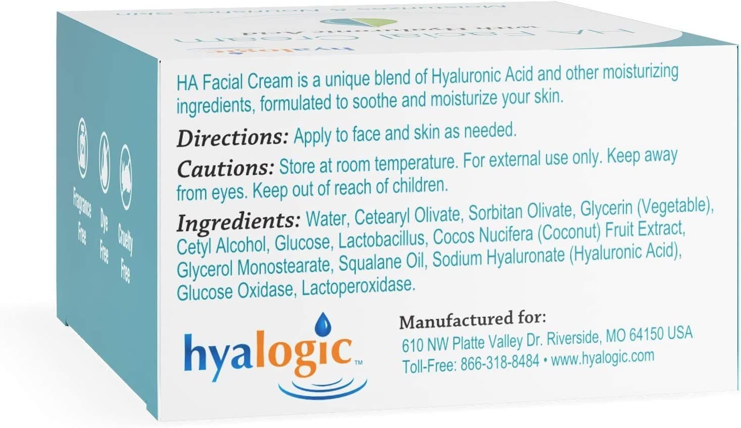 Hyalogic Episilk - Premium Facial Cream with Hyaluronic Acid 2 fl oz