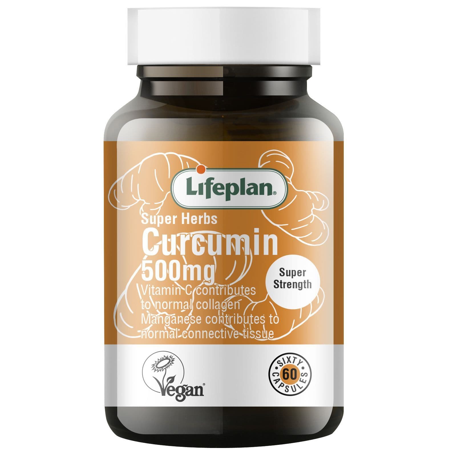 Lifeplan Super Herbs Curcumin Supplement 500mg x 60 Capsules