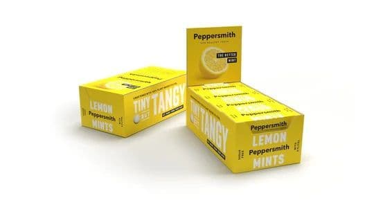Peppersmith 100 Xylitol SICILIAN LEMON Flavour Mint Pocket Packs Pack of 12