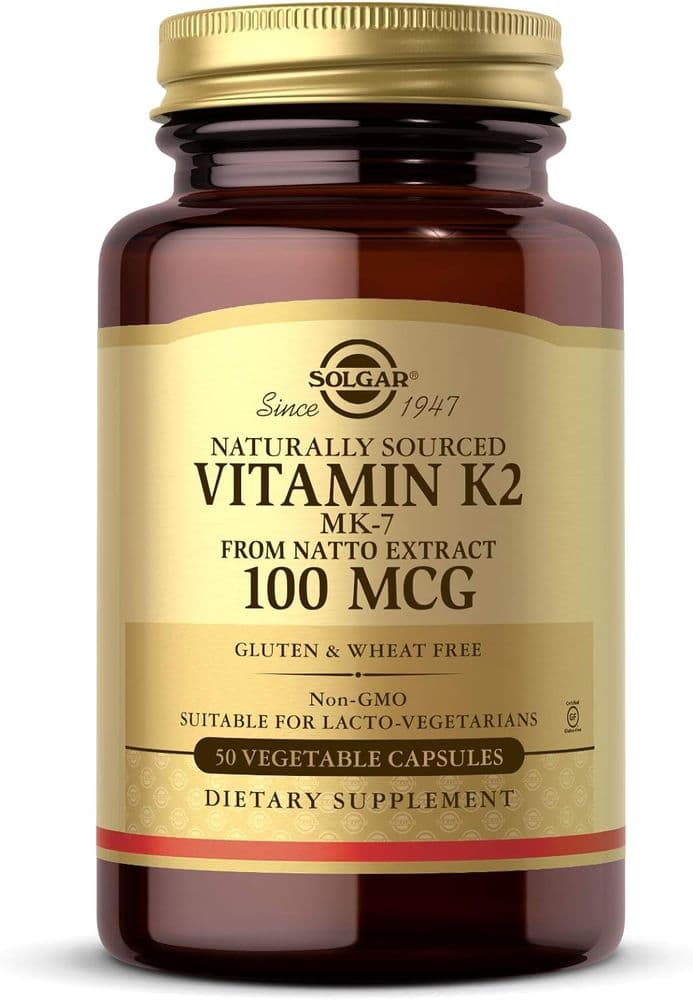 Solgar Natural Vitamin K2 MK-7 100 g Vegetable Capsules - Pack of 50