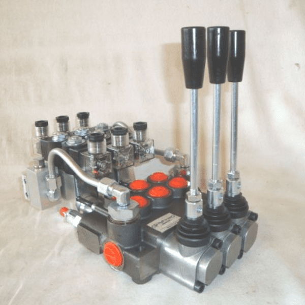 3 Lever Valve For Tilt Slide Recovery Truck - ELECTRO HYDRAULIC / 12 VOLT