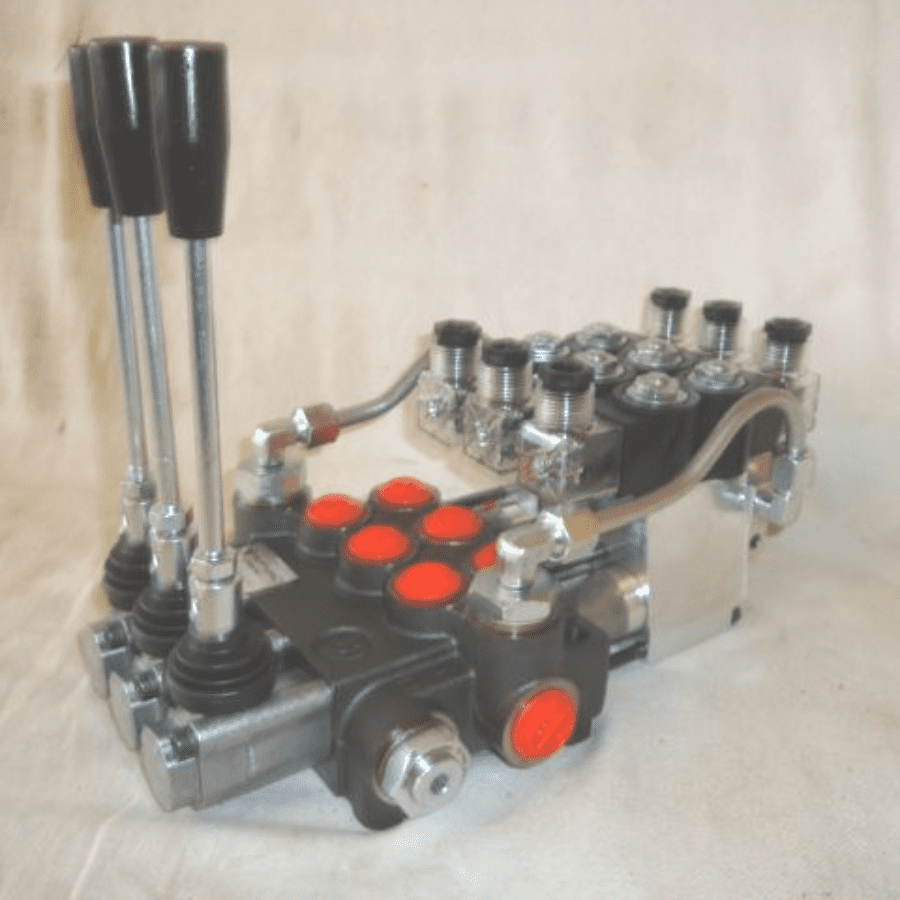 3 Lever Valve For Tilt Slide Recovery Truck - ELECTRO HYDRAULIC / 24 VOLT