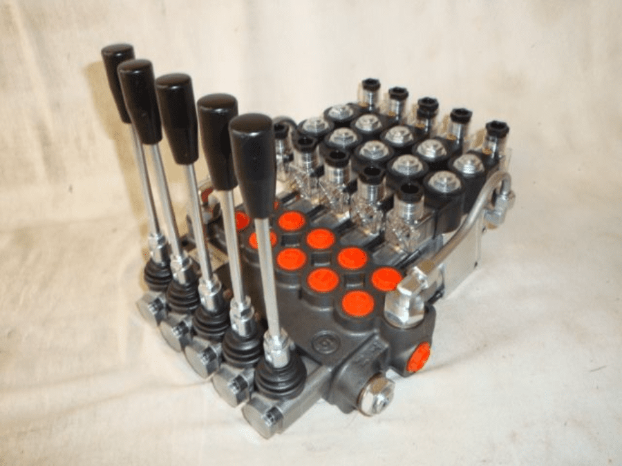 5 Lever Valve For Tilt Slide Recovery Truck - ELECTRO HYDRAULIC / 24 VOLT