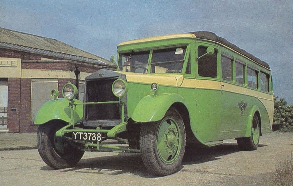 1927 Leyland Lioness Bus Coach Charabanc Thurgood Body Postcard