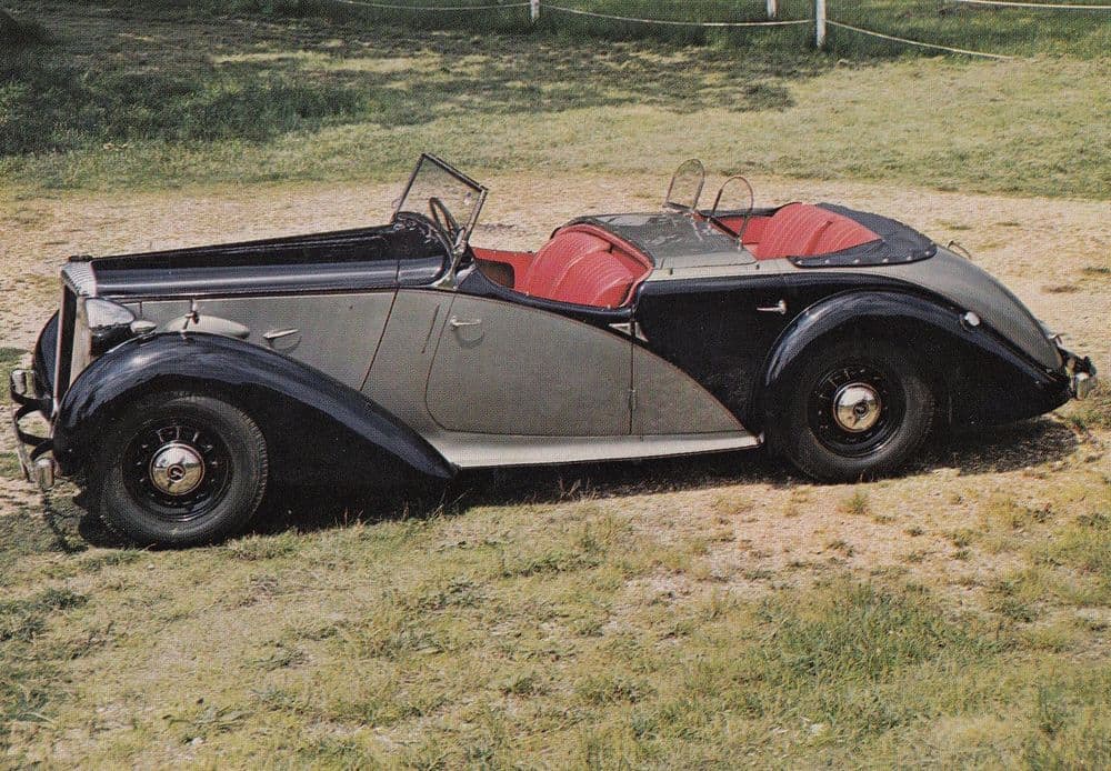 1939 Daimler 2 5 Litre D818 Dolphin Classic Car Postcard