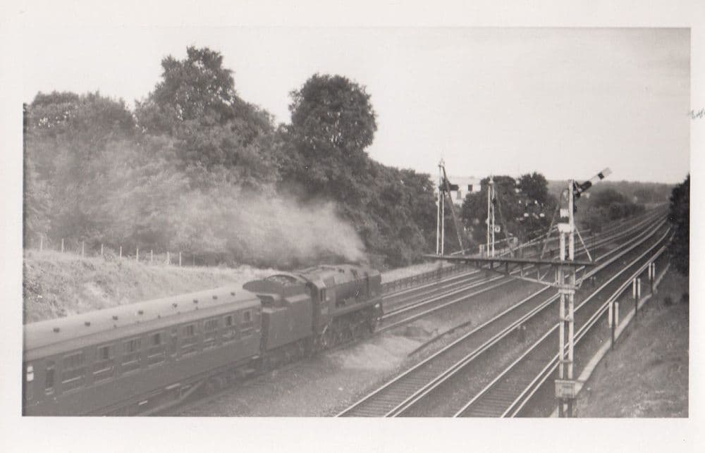 34032 Train At Uxbridge Station Vintage Railway Photo