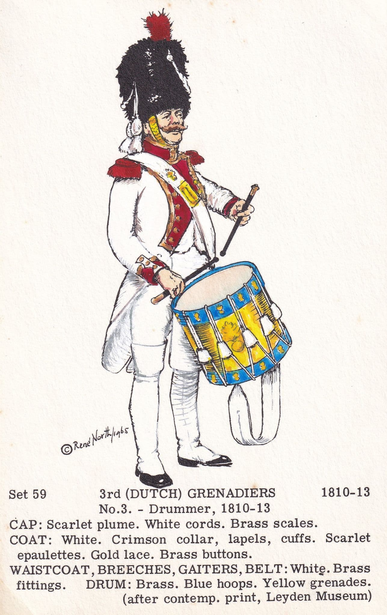 3rd Dutch Grenadier 1810 - 1812 Uniform Napoleonic War Soldier PB Postcard
