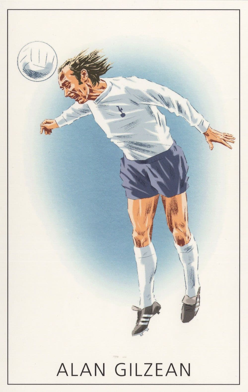 Alan Gilzean 1960s Spurs Forward Tottenham Hotspur FC Painting Postcard