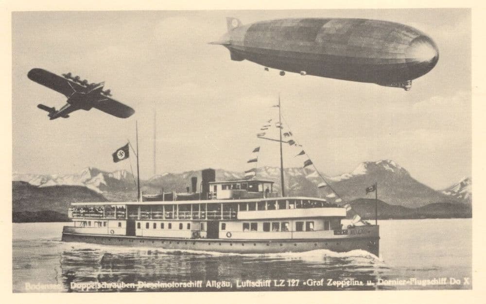 Allgau Luftschiff War Graf Zeppelin Airship Ship Swastika Germany ...