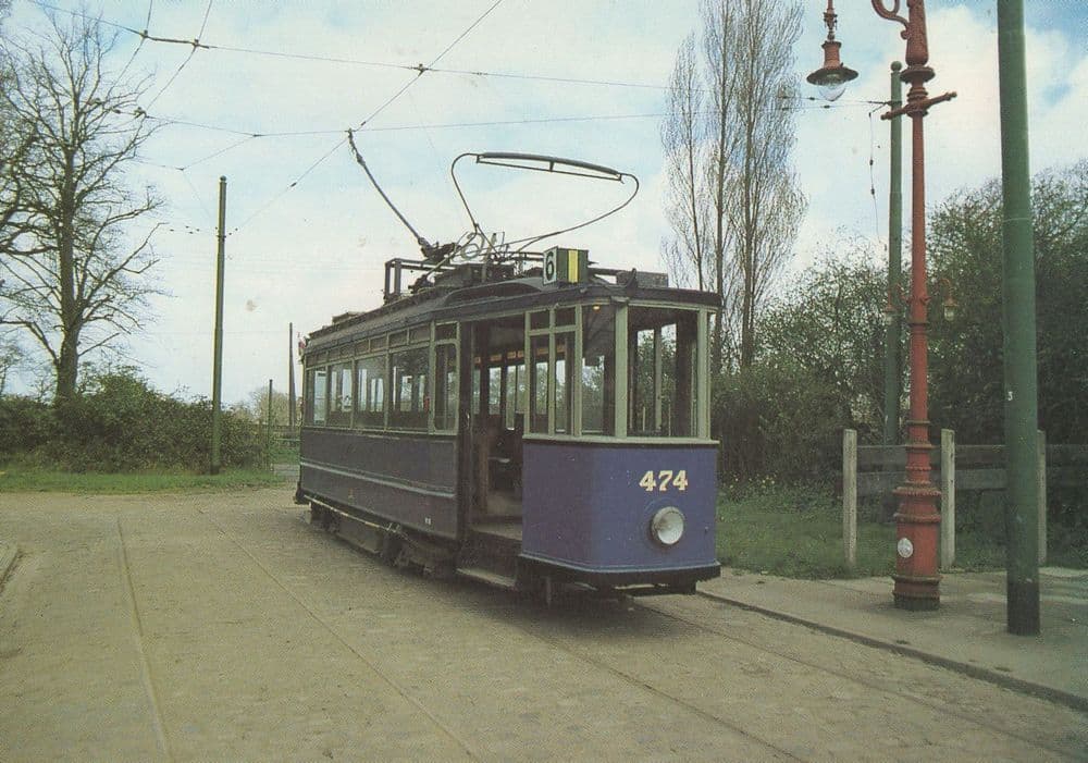 Amsterdam 1939 WW2 474 Bus Tram at East Anglia Museum Postcard