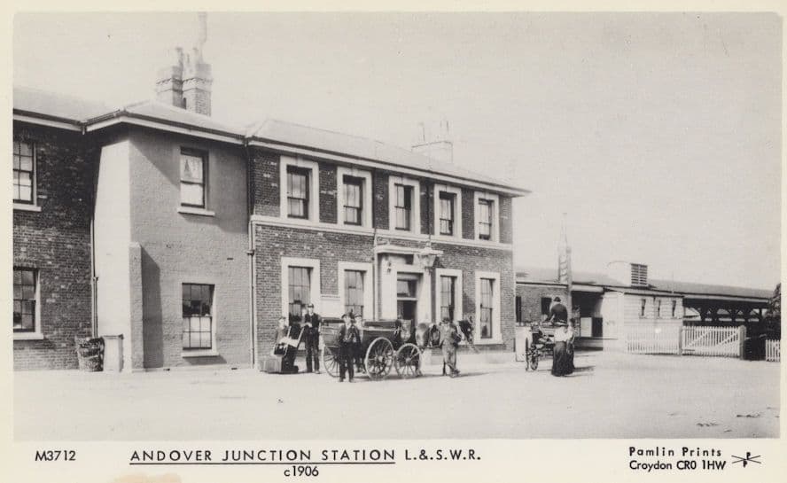 Andover Junction Traub Railway Station Photo Grateley Postcard