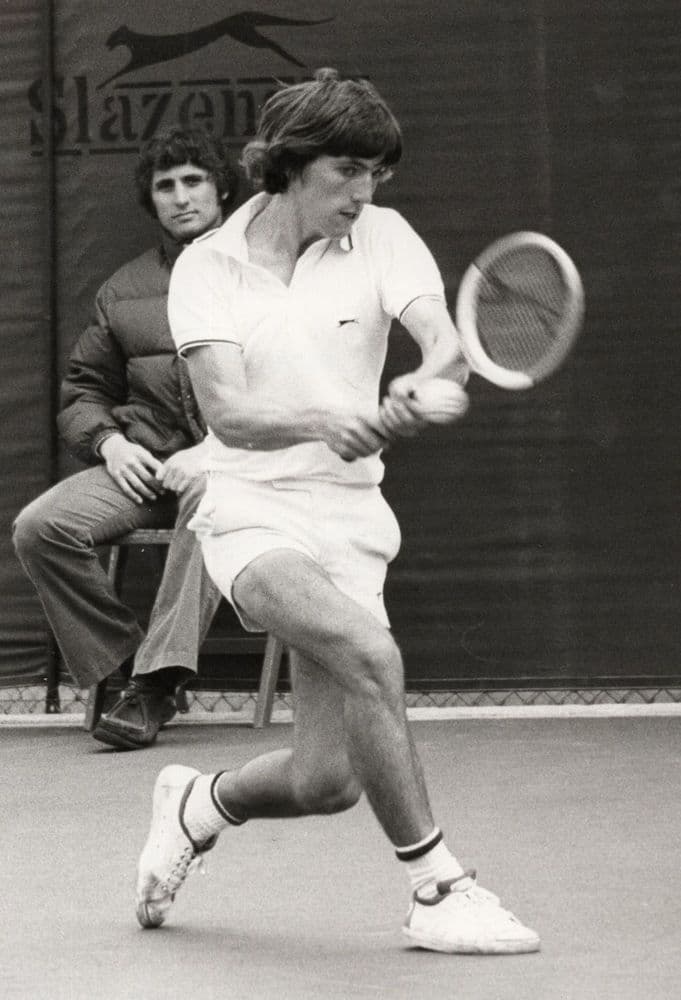 Andrew Jarrett Derby 1980s British Tennis Player Large Press Photo