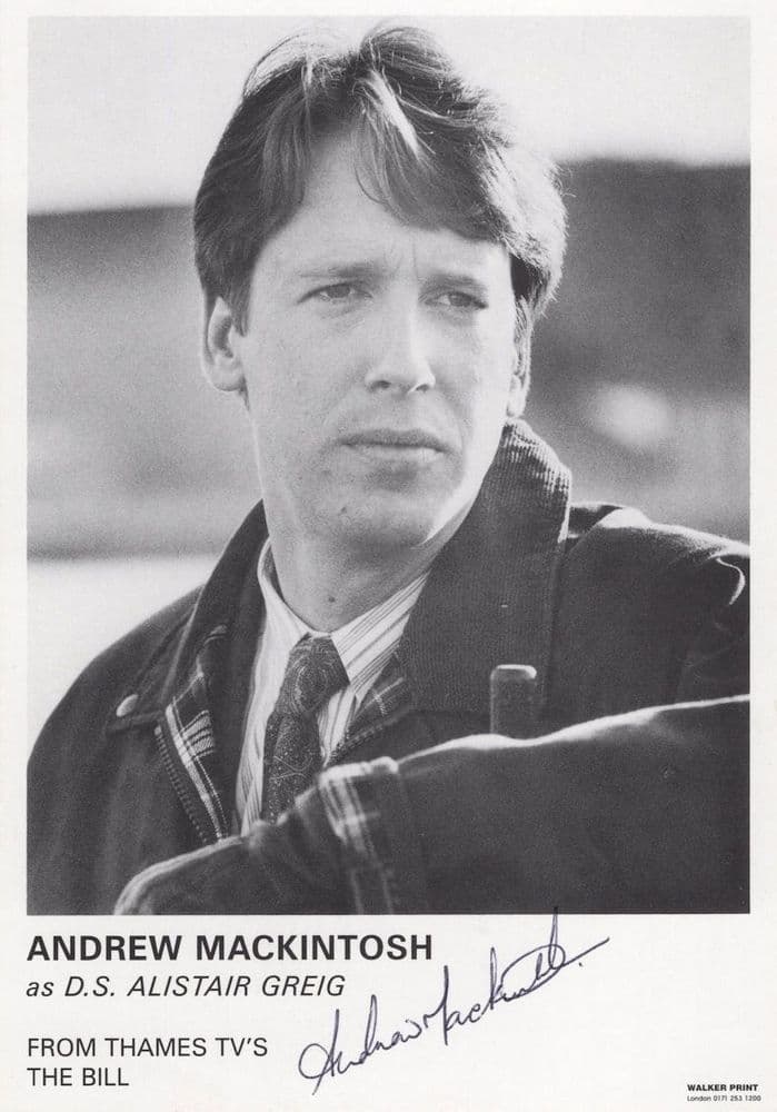 Andrew Mackintosh The Bill ITV Hand Signed Cast Card Photo