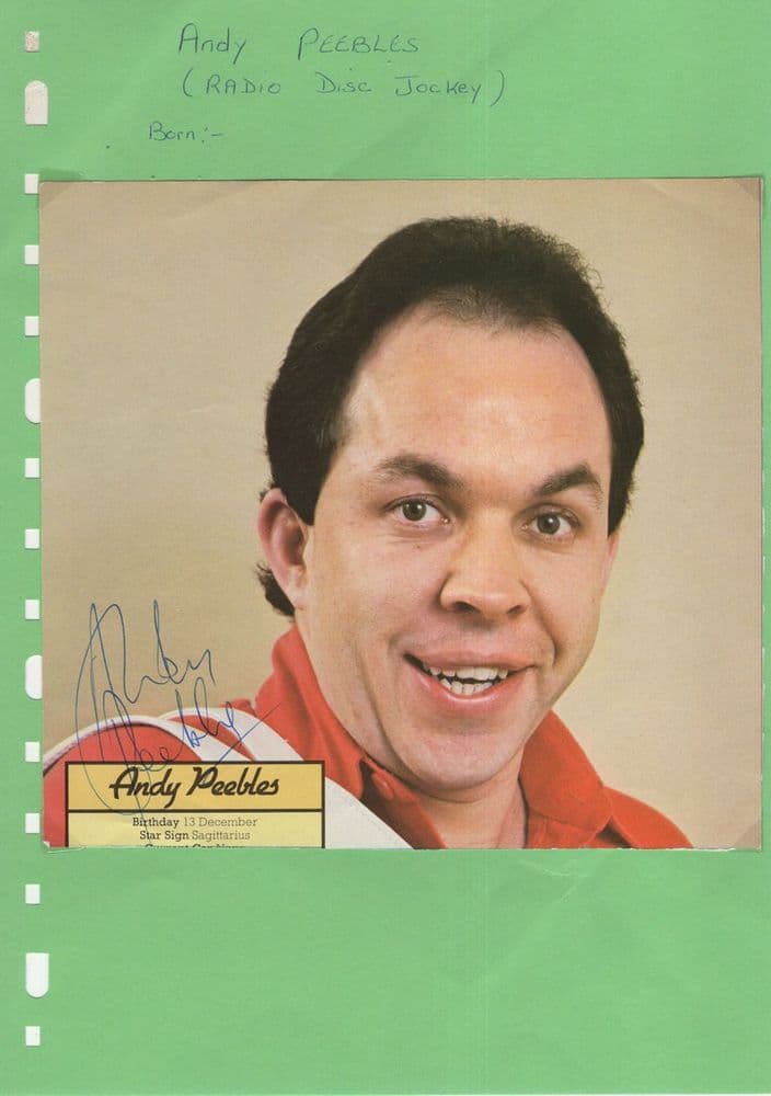 Andy Peebles Of John Lennon Interview Radio 1 DJ Hand Signed Autograph