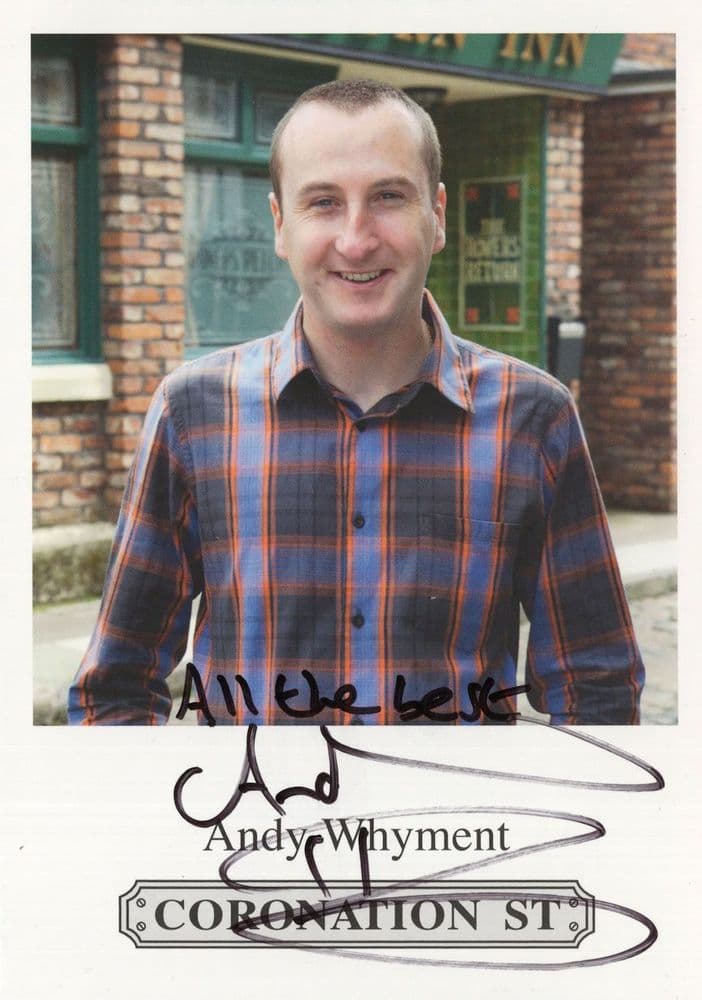 Andy Whyment Coronation Street ITV Hand Signed ITV Cast Card Photo