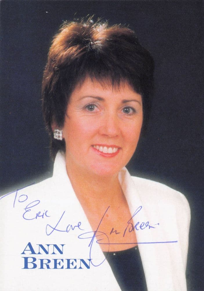 Ann Breen Irish Singer Official Fab Club Hand Signed Photo