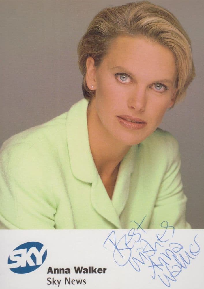 Anna Walker Sky News Hand Signed Cast Card Photo