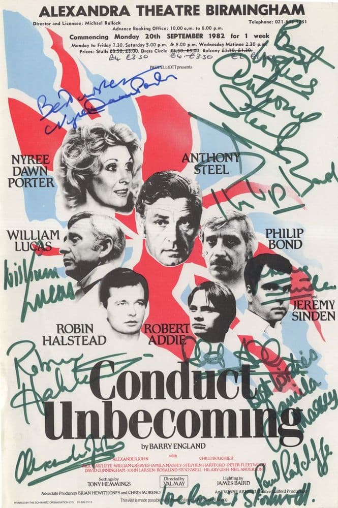 Anthony Steel William Lucas Robin Halstead Sherlock Holmes Hand Signed ...