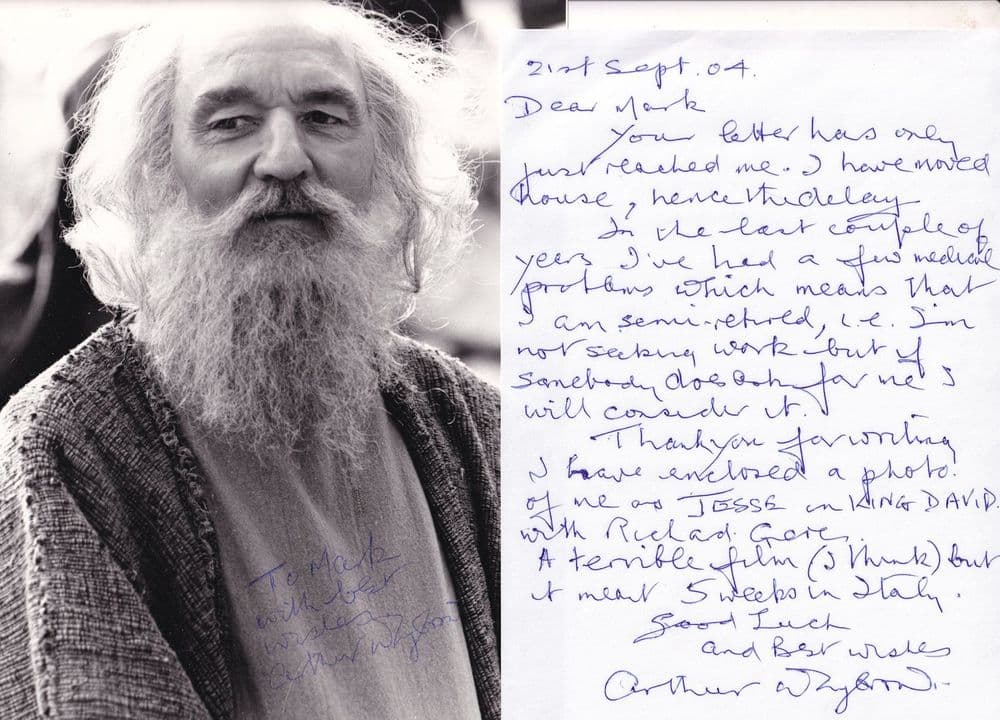 Arthur Whybrow as King David With Richard Gere Hand Signed Letter ...