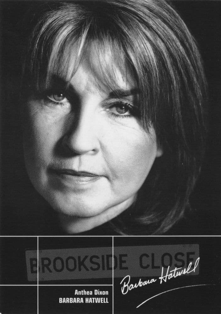 Barbara Hatwell Brookside Reverse Hand Signed Cast Card Photo