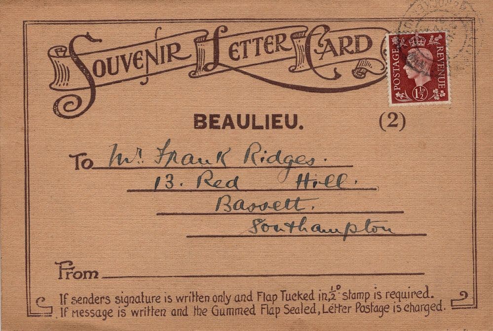 Beaulieu Hampshire Letter Card Folding Postcard Photo Style Book