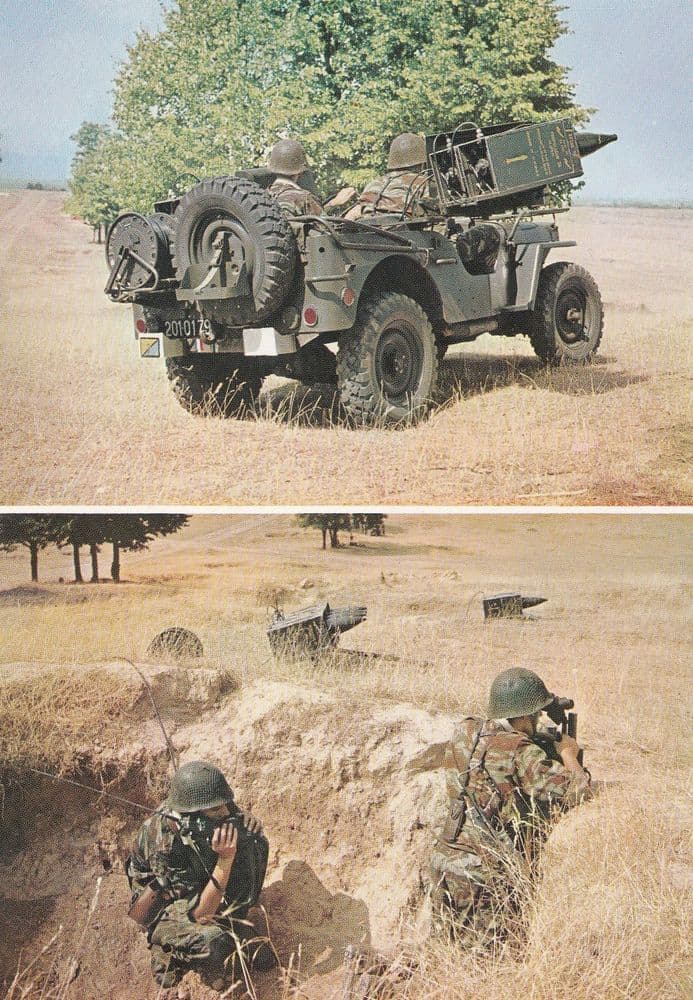 Belgium Army War Entac Anti Tank Missile Military Postcard