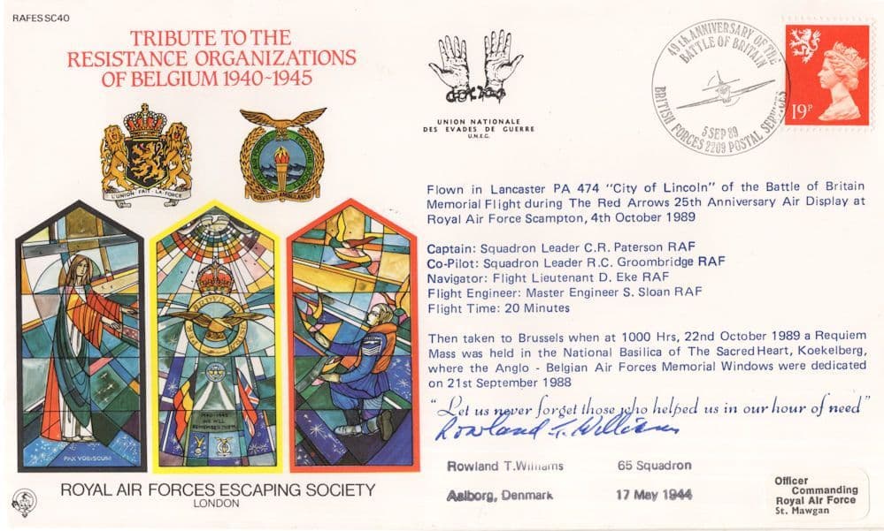 Belgium WW2 Resistance Organizations RAF Escaping Society Survivor RARE ...