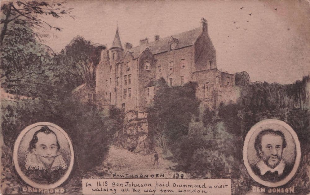 Ben Jonson Drummond History Walk 1618 Hawthenden Phillimore Old Postcard