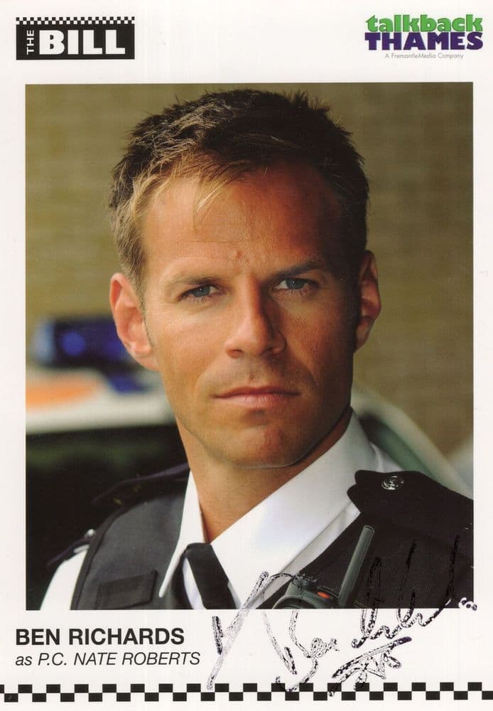 Ben Richards as PC Nate Roberts The Bill Hand Signed Cast Card Photo
