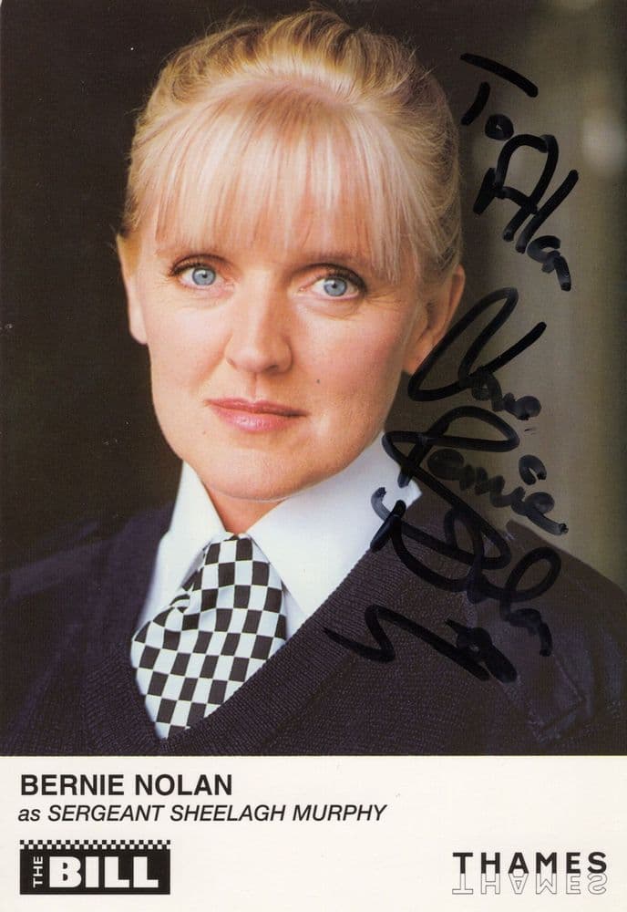 Bernie Nolan of The Nolan Sisters in ITV The Bill Hand Signed Photo