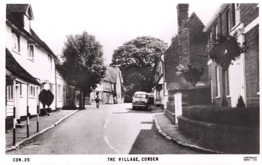 Bicycle at The Village Cowden Kent Old Real Photo Postcard