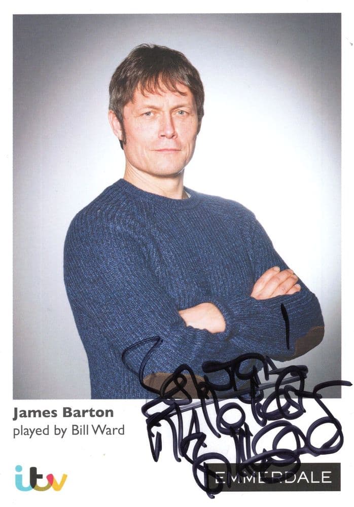 Bill Ward as James Barton Emmerdale Hand Signed Photo
