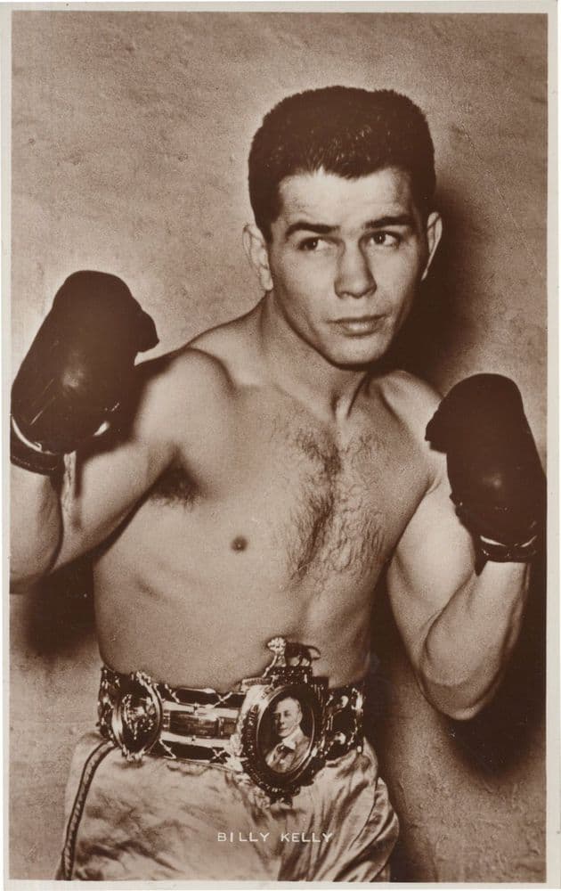 Billy Kelly Irish Boxing Featherweight 1954 Champion Old Postcard