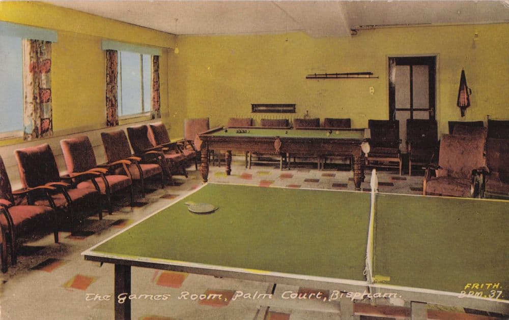 Bispham Games Room Billiards Table Tennis Lancs Friths 1950s Postcard
