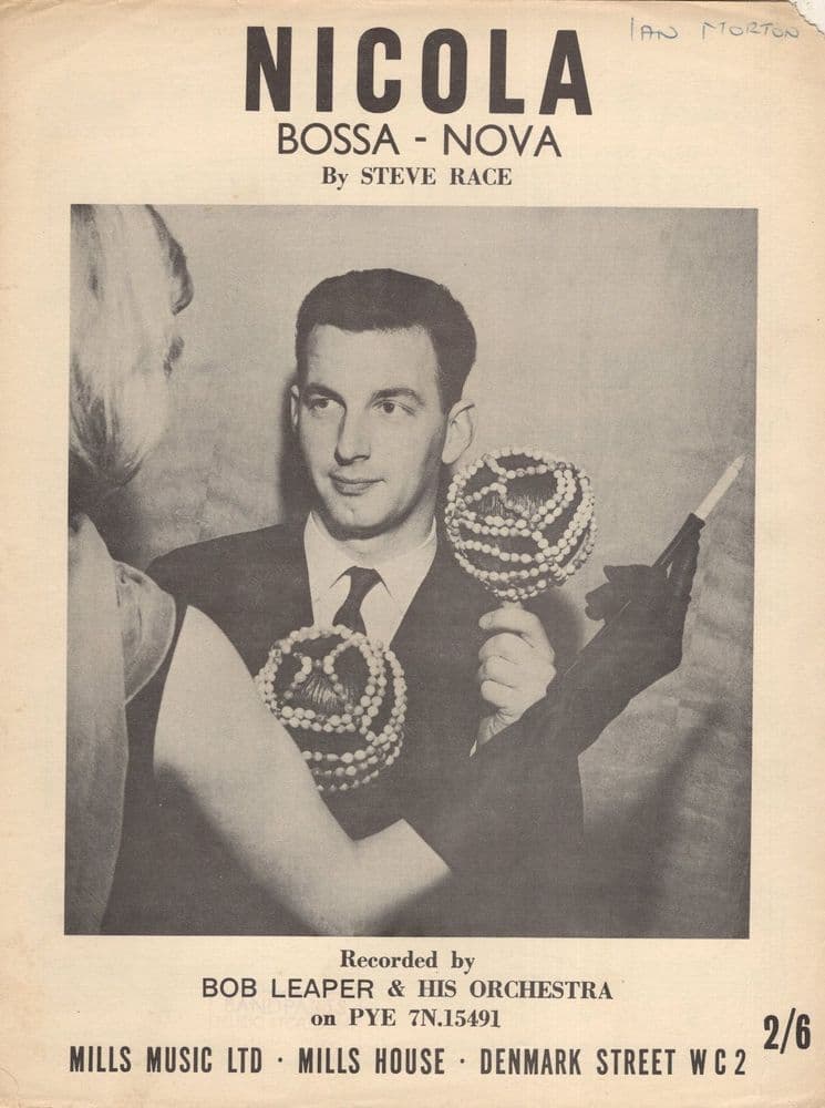 Bob Leaper Steve Race Nicola Bossa Nova Rare Sheet Music