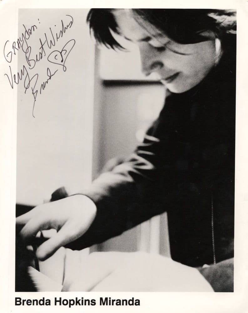 Brenda Hopkins Miranda Pianist Musician 10x8 Hand Signed Photo