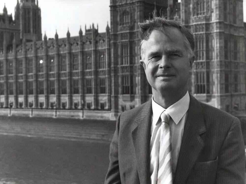 Brian Curtois Westminster BBC TV News Show Launch 1989 Press Photo