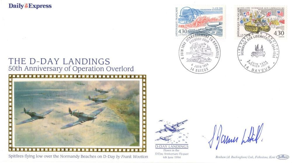Brigadier James Hill D-Day WW2 Landings Hand Signed Benham FDC