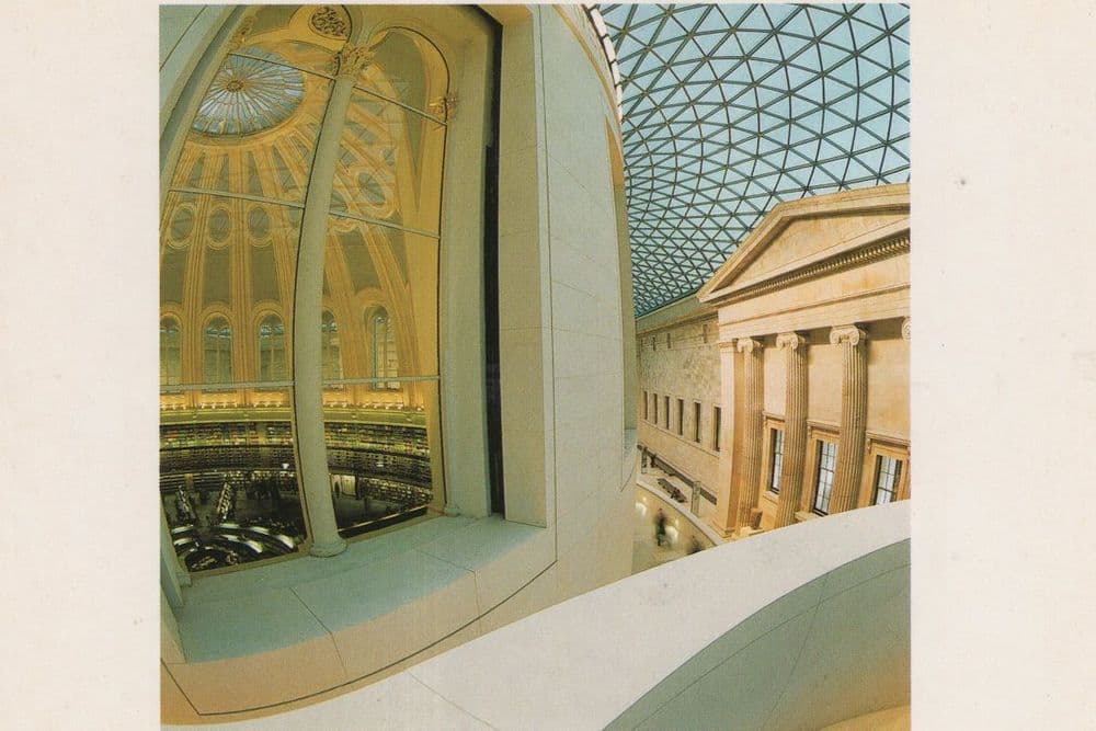 British Museum Round Reading Room Great Court London Balcony Postcard