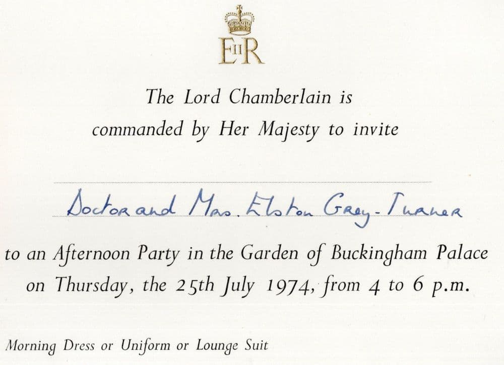 Buckingham Palace PRIVATE 1974 Royal Tea Party Lord Chamberlain ...